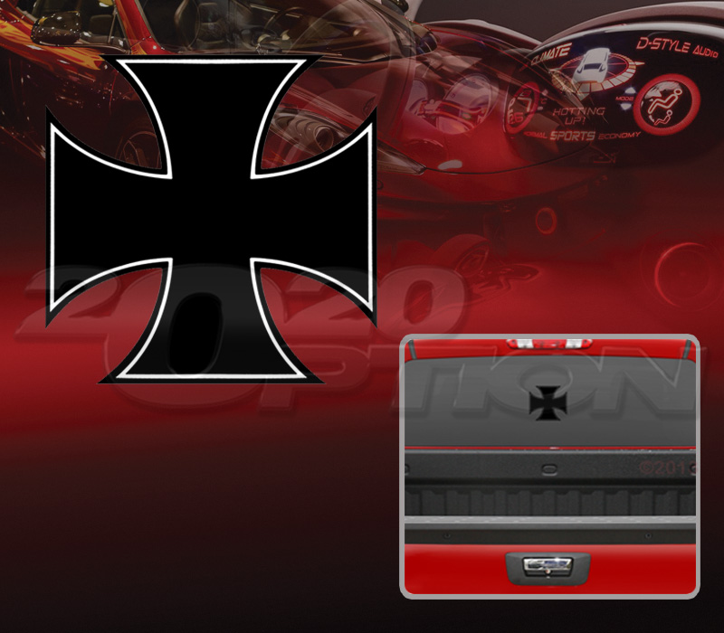 Find PILOT AUTOMOTIVE BLACK IRON CROSS PATTEE WINDOW STICKER 5" X 5" 2 ...