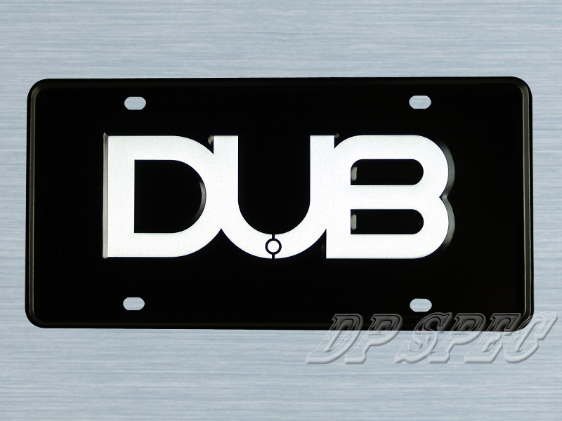 DUB EDITION 3D ALUMINUM BLACK/SILVER LICENSE PLATE FOR AUTO CAR TRUCK ...